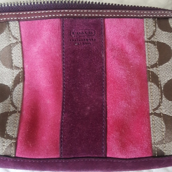 Coach | Bags | Authentic Coach Raspberry Plum Signature Purse | Poshmark